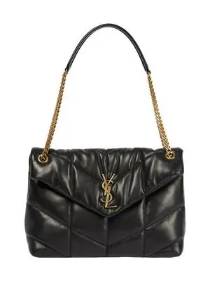 Saint Laurent Puffer Medium Leather Shoulder Bag - Black