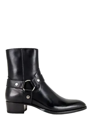 Saint Laurent Wyatt Harness Boots - Noir