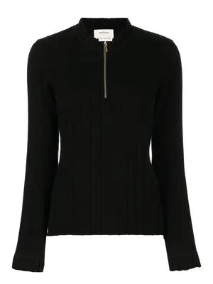 ONEFIFTEEN Ribbed Fine Knit Jumper - Black