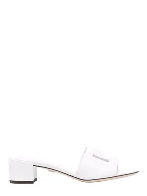Dolce & Gabbana 40mm Dg-logo Mules - White