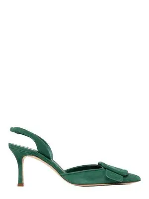 Manolo Blahnik Maysale Slingback Pumps - Green