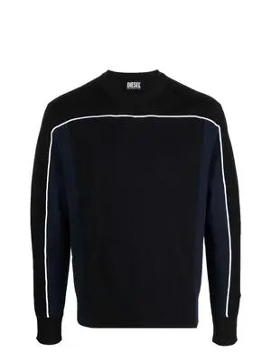 DIESEL® K-wichita Piped Sweatshirt - Black