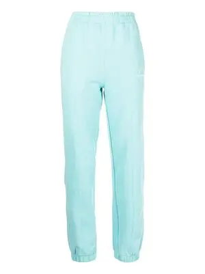 Helmut Lang Logo-embroidered Cotton Track Pants - Blue
