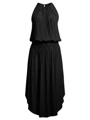 Ramy Brook Audrey Sleeveless Blouson Midi Dress - Black