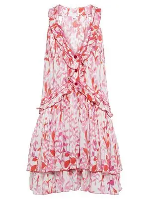 Poupette St Barth Mae Printed Mini Dress - Pink