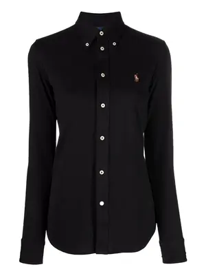 Polo Ralph Lauren Embroidered Logo Shirt - Black