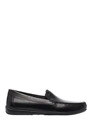 Geox Ascanio Leather Moccasins - Black