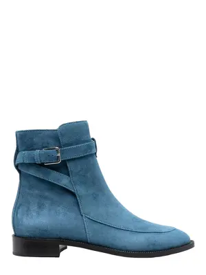 SCAROSSO Kelly Suede Boots - Blue