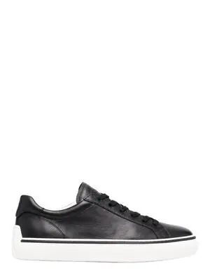TOD'S Leather Low Top Sneakers - Black