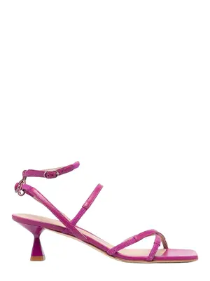 SCAROSSO Sally Leather Sandals - Pink