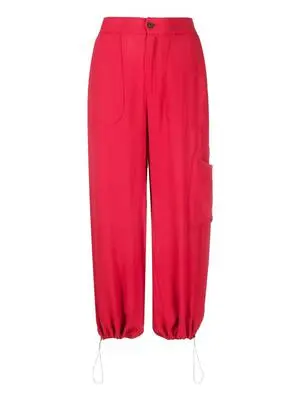 Fabiana Filippi Elasticated Cropped Trousers - Red
