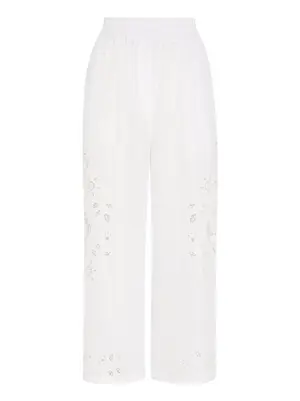 DOLCE & GABBANA Dolce & Gabbana Cropped Linen Trousers
