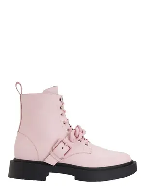 GIUSEPPE ZANOTTI Adric Chain-trim Combat Boots - Pink