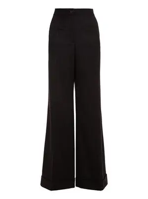 DOLCE & GABBANA Dolce&Gabbana Cashmere-Felt Wide-Leg Pants