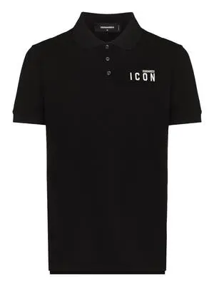 Dsquared2 Icon-print Polo Shirt - Black