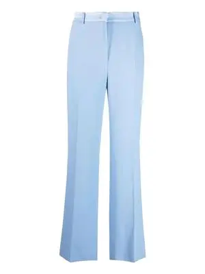 Alberta Ferretti High-waisted Straight Leg Tailored Trousers - Blue