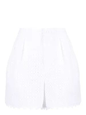 Dice Kayek Perforated-design Shorts - White