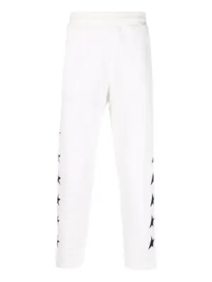 GOLDEN GOOSE Star Print Track Pants - White