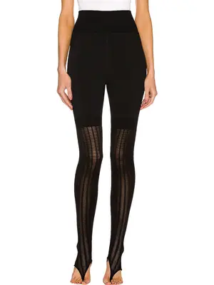 Alaïa Lace Legging In Black - Noir