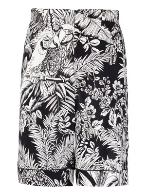 Palm Angels Parrot-print Track Shorts - Black