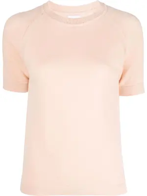 BARRIE Cashmere Short-sleeved Top - Orange