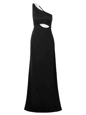 Givenchy One-shoulder Cutout Gown - Black