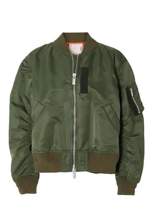 Sacai Sacai Shell Bomber Jacket Army Green