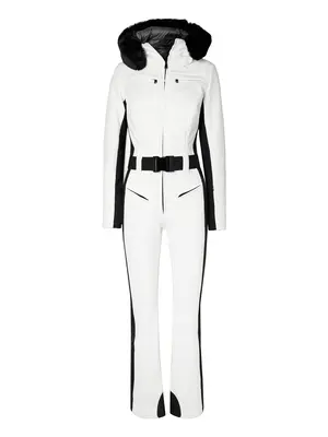 Goldbergh Parry Belted Hooded Faux Fur-trimmed Ski Suit - White