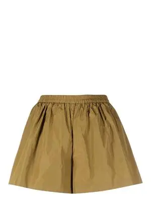 Red Valentino Pleated Flared Shorts - Brown