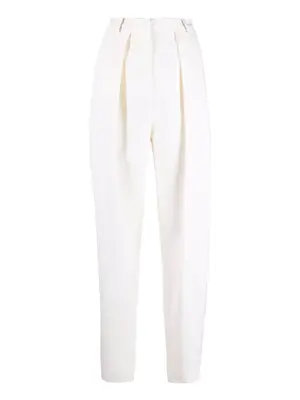 Magda Butrym Tapered High-waisted Trousers - Neutrals