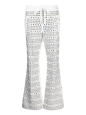 Marni Marni Crystal-Embellished Flared Trousers Multicolour