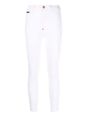 Philipp Plein Skinny Cropped Jeans - White