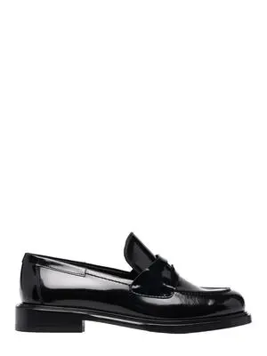 FERRAGAMO Nyx 30 Patent Leather Loafers - Black