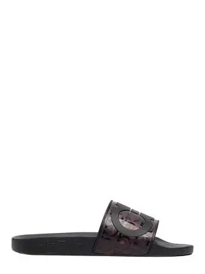 FERRAGAMO Groove Logo-embossed Sliders - Black