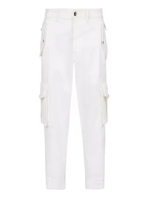 Balmain Tapered Leg Cargo Trousers - Neutrals