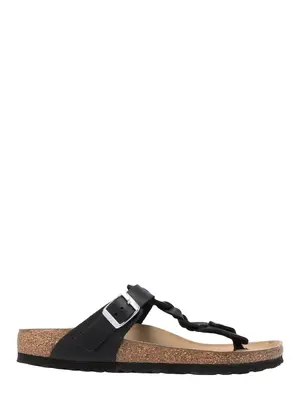 BIRKENSTOCK Gizeh Braided-strap Sandals - Black