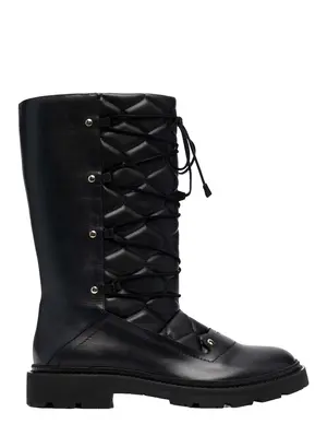 Bally Lace-up Leather Boots - Black