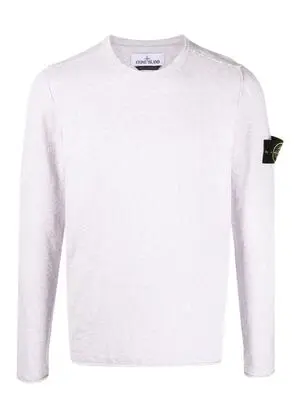 Stone Island Compass Badge Crew-neck Jumper - Purple