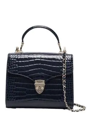 ASPINAL OF LONDON Midi Mayfair Top-handle Bag - Blue