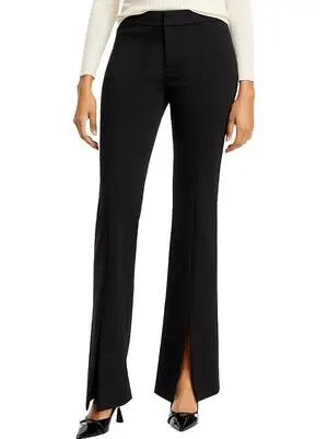 Alice + Olivia Walker Slit Slim Leg Pants - Black