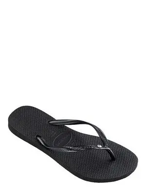 Havaianas Slim Crystal II Flip Flop Sandals Black