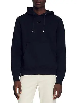 Sandro Small Logo Hoodie - Black