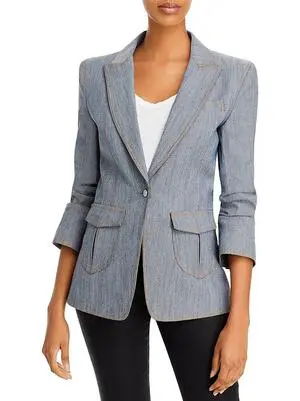 Cinq À Sept Louisa Single Breasted Blazer - Light Indigo