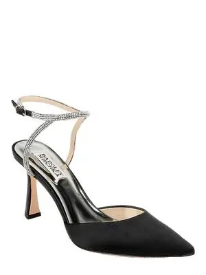 Badgley Mischka Kamilah High Heel Sandals - Black Satin