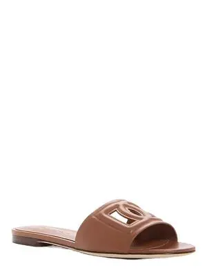 Dolce & Gabbana Slide Sandals - Light Brown