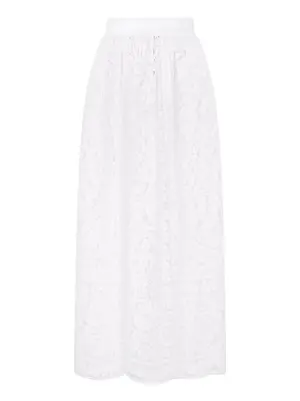 Dolce & Gabbana Embroidered Maxi Skirt - White