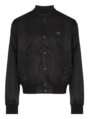 Dolce & Gabbana Plaque Bomber Jacket - Black