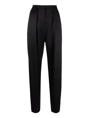 Magda Butrym High-waisted Tapered Trousers - Black
