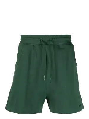 Drole De Monsieur Cotton Track Shorts - Green
