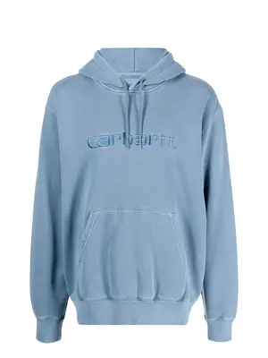 Carhartt Work In Progress Embroidered-logo Hoodie - Blue